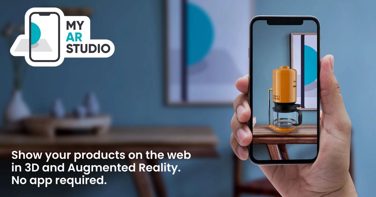 My AR Studio: embed 3D models in your website + Augmented Reality. No app.