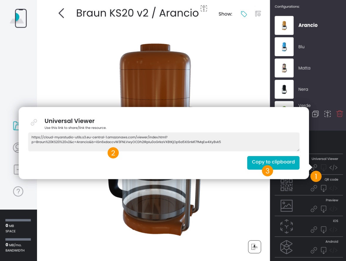 Configurations Learn MyARStudio