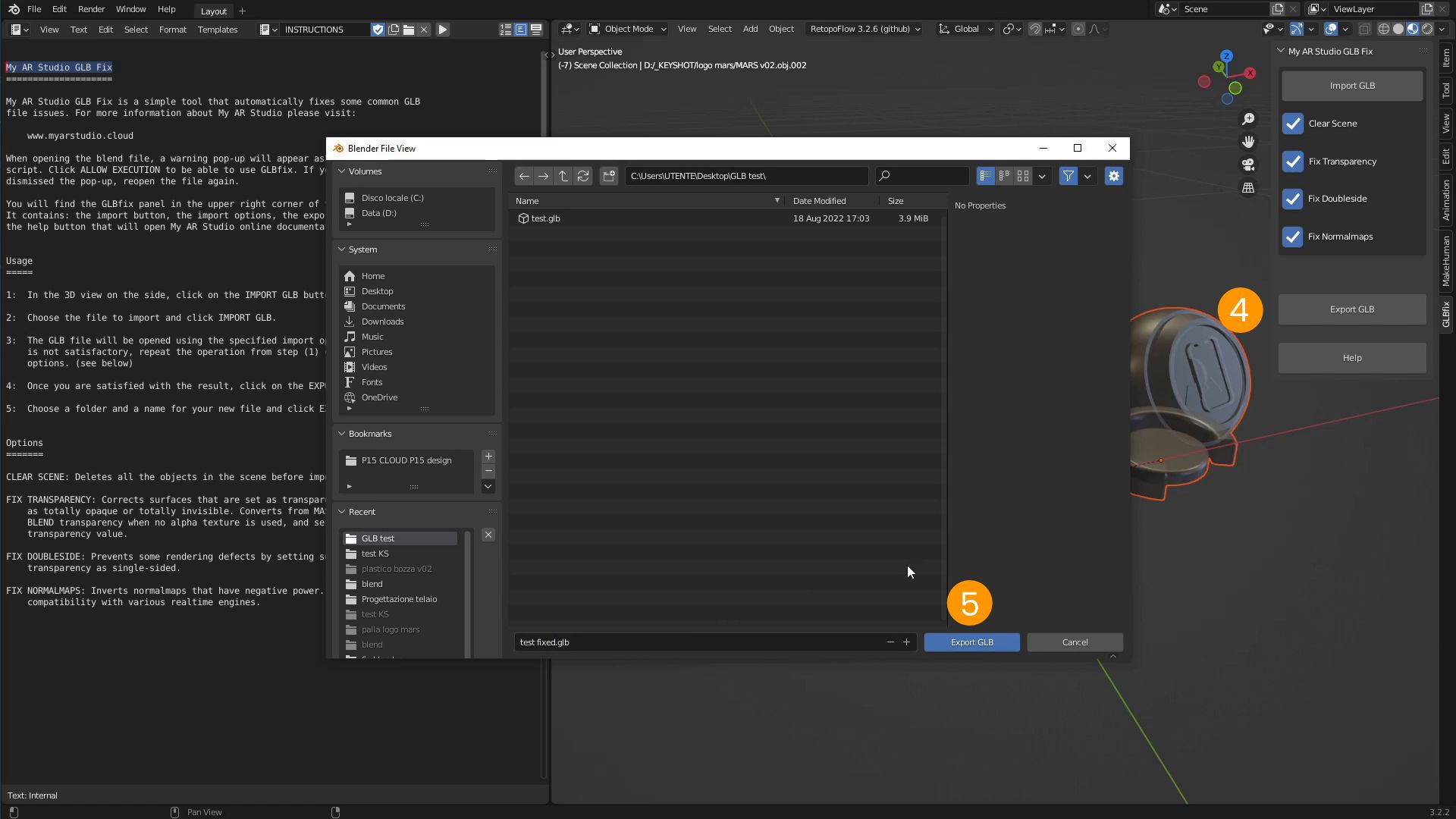 GLB Fix Learn MyARStudio