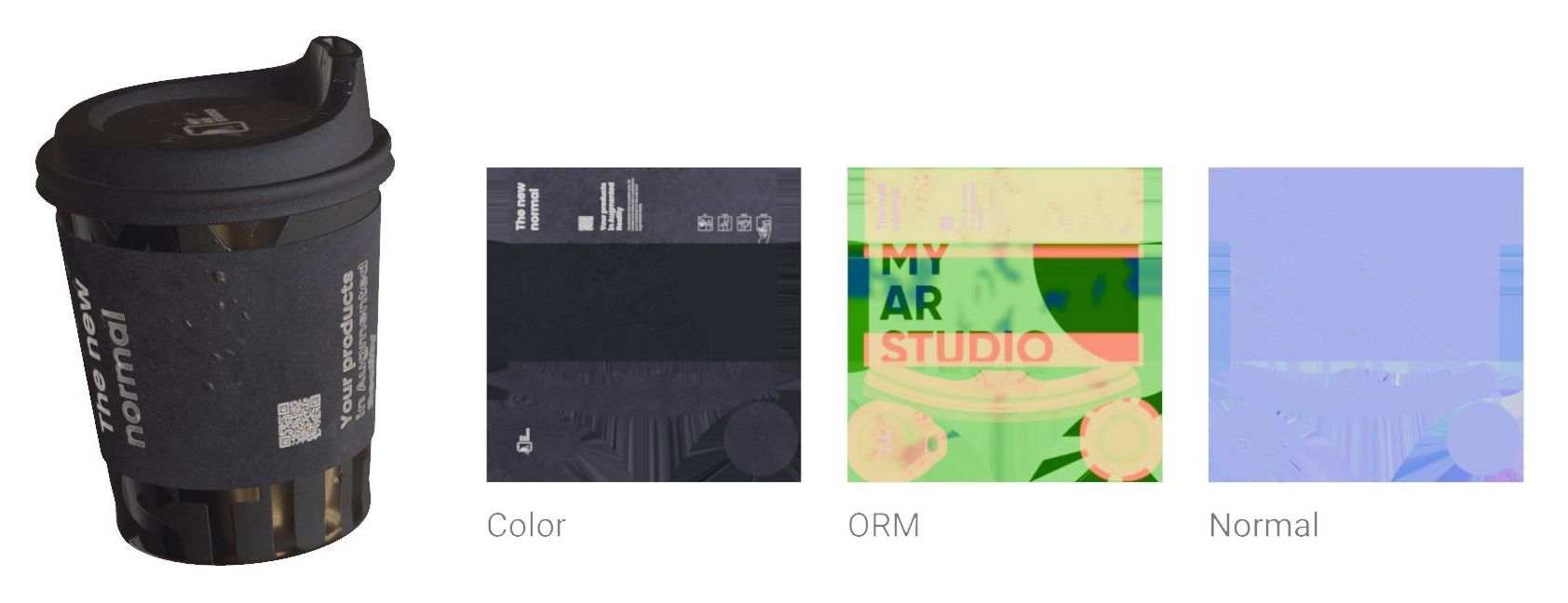 Maps of a 3D Model - PBR Materials Learn MyARStudio